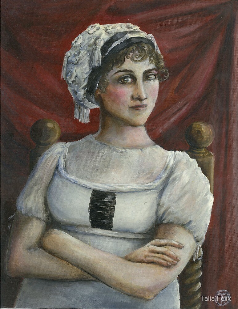 "Jane Austen Author Portrait Oil Painting, Seated Woman" by Talia Felix ...