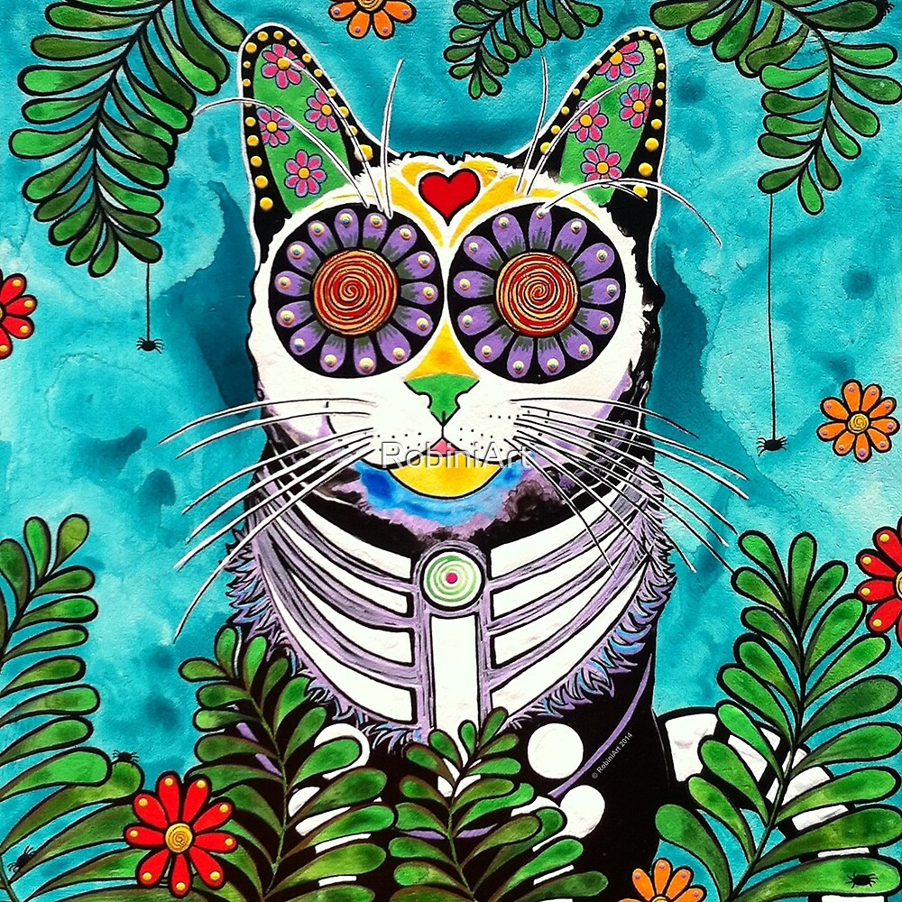 "Fern Cat" by RobiniArt | Redbubble