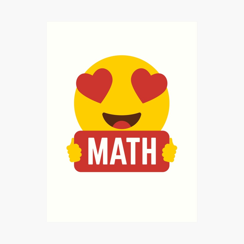 Quoti Love Math Mathlete Heart Eye Emoji Emoticon Funny Math Free Smile ...