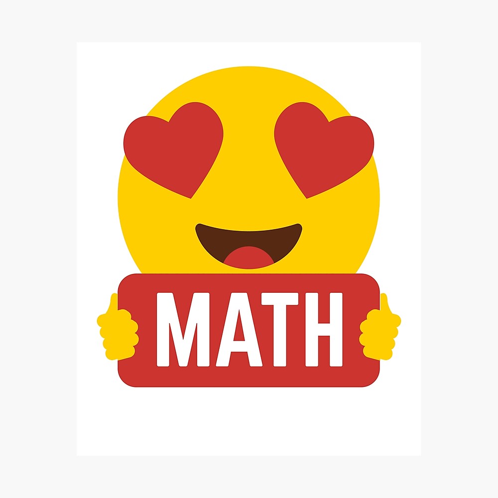 Quoti Love Math Mathlete Heart Eye Emoji Emoticon Funny Math