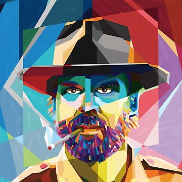 "Pop Art Portrait Chief Hopper" Sticker for Sale by Mattgyver | Redbubble