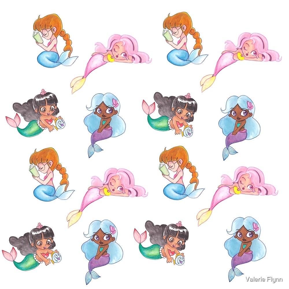 "Sweet Mermaids" by Valerie Flynn | Redbubble