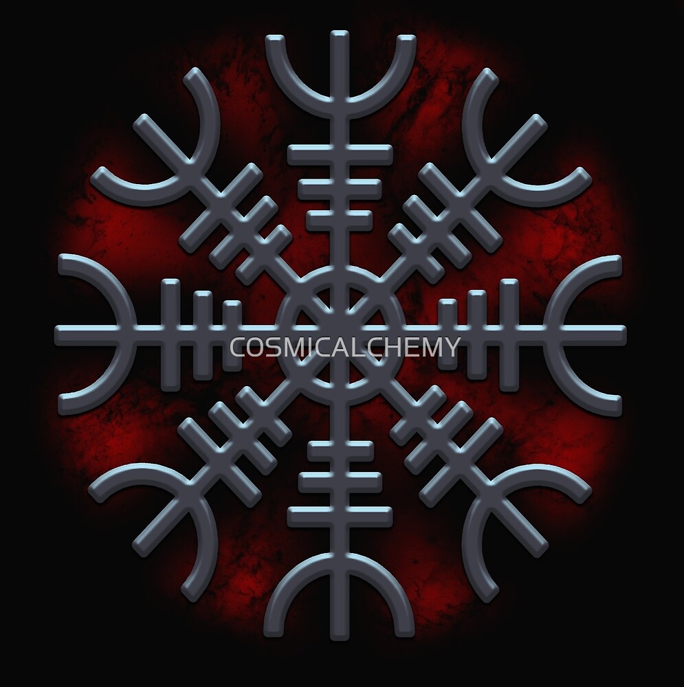 "Aegishjalmur - The Helm of Awe - Old Norse Viking Symbol " by ...