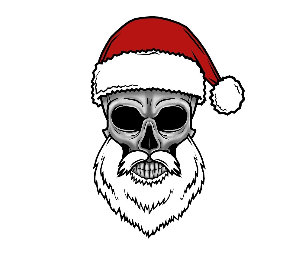 "Skull Santa" by viCdesign | Redbubble