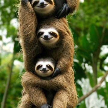 "Sloth Stack Sticker" Poster for Sale by bober51 | Redbubble