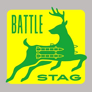 "Battle Stag" Sticker for Sale by americancheez | Redbubble