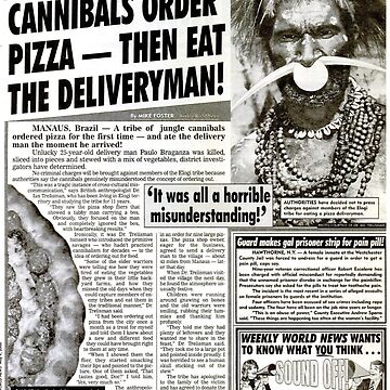 "Cannibals order pizza tribe funny pizza delivery man eater Jeffrey ...