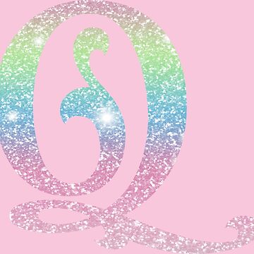 "Colorful candy cotton glitter beautiful Q letter" Sticker for Sale by ...