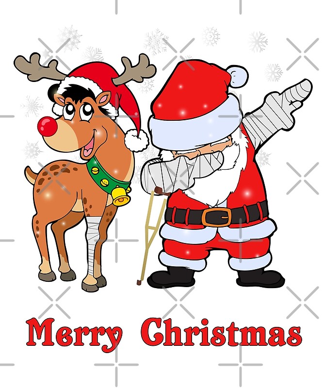 "Santa Claus & Reindeer dabbing they are injured but still merry ...