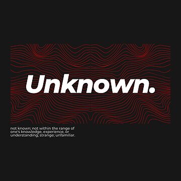 "Unknown Black and Red Typography Design" Sticker for Sale by SY ...