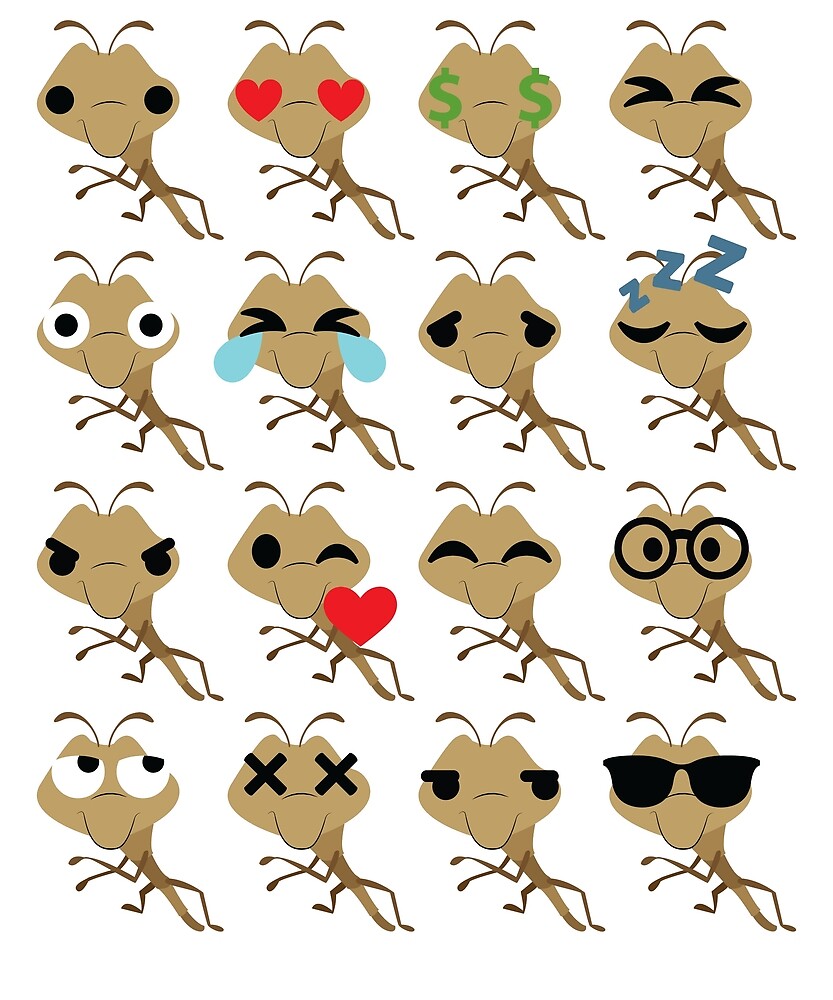 "Praying Mantis Emoji " by HippoEmo | Redbubble