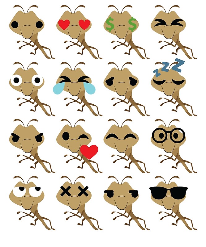"Praying Mantis Emoji " by HippoEmo | Redbubble