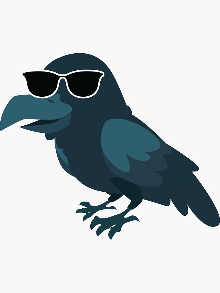 "Raven Emoji " Sticker by HippoEmo | Redbubble