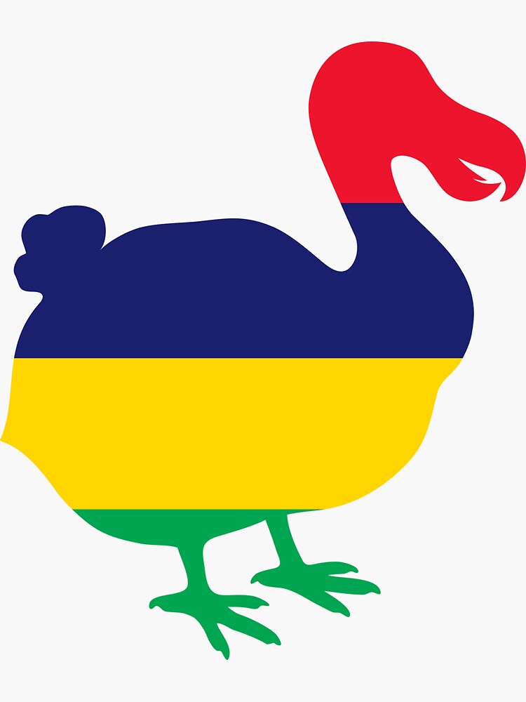 "Flag Dodo of Mauritius" Sticker by fourretout | Redbubble