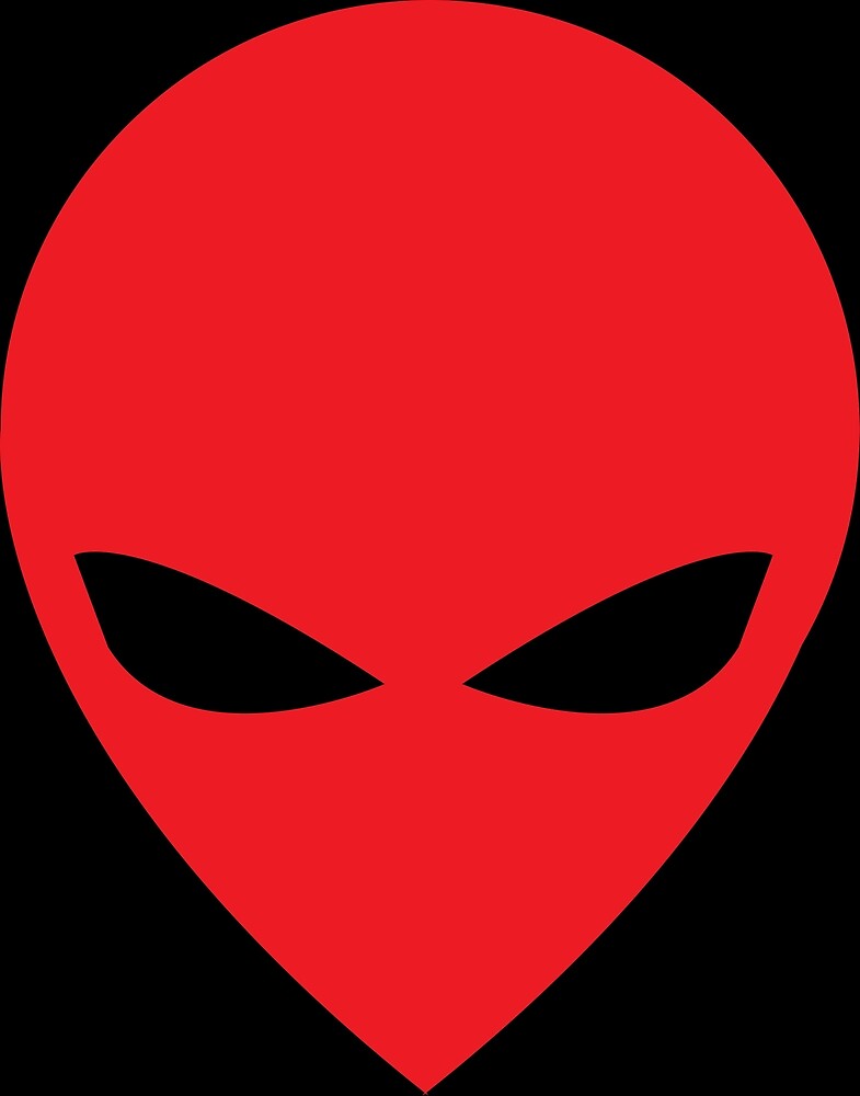 "Red Alien" by wickedcartoons | Redbubble