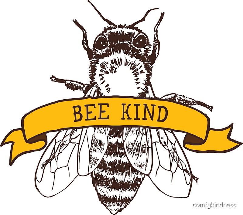 "Bee Kind" Stickers by comfykindness | Redbubble
