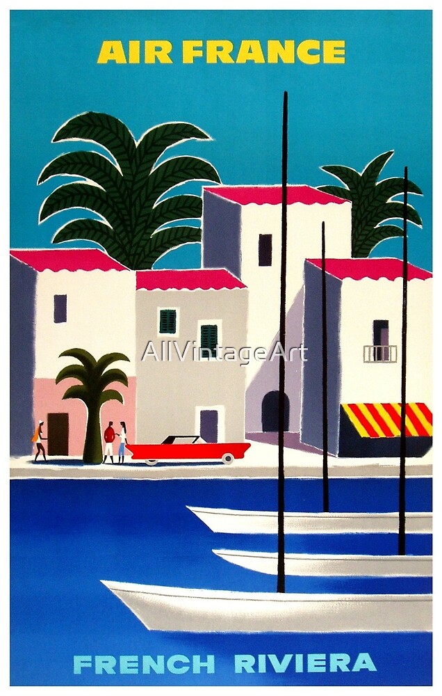 "Vintage France Travel Poster" by AllVintageArt | Redbubble