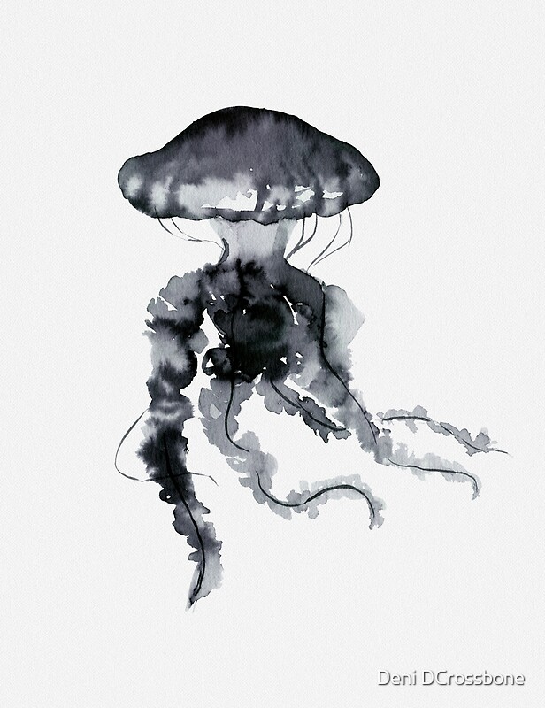 "Jellyfish - Ink" by Arkky Anindita | Redbubble