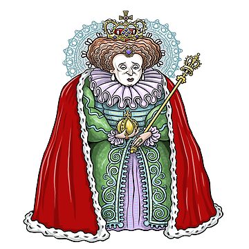 "Queen Elizabeth I (Design 2)" Sticker for Sale by MacKaycartoons ...