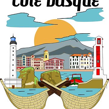 "Drawing Basque Coast - Basque Country" Poster by retroDraw | Redbubble
