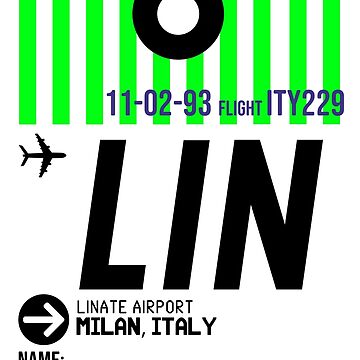 "Milan Linate Airport (LIN) Baggage tag" Poster for Sale by mamahao ...