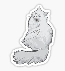 White Cat Stickers | Redbubble