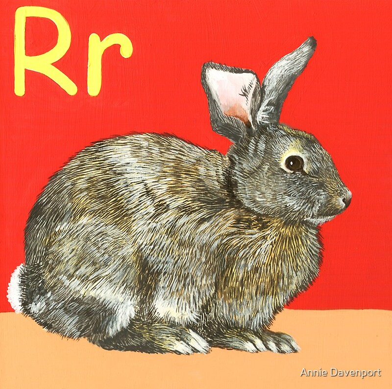 "R is for Rabbit" by Annie Davenport | Redbubble
