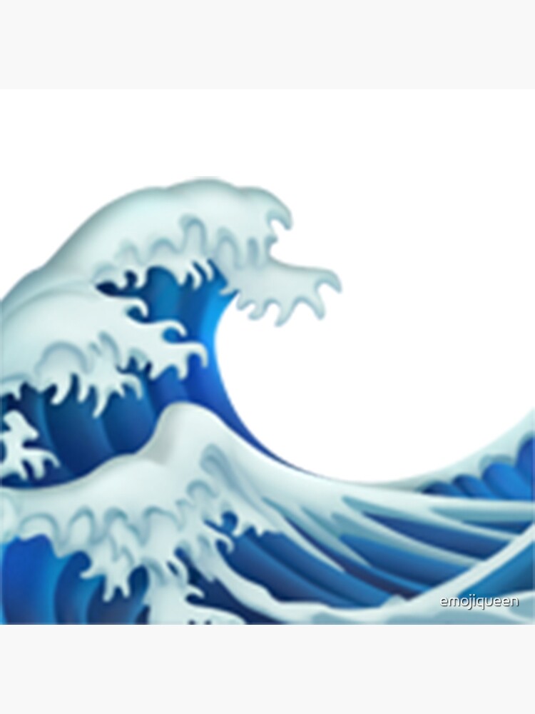 "Wave Emoji" Art Print by emojiqueen | Redbubble