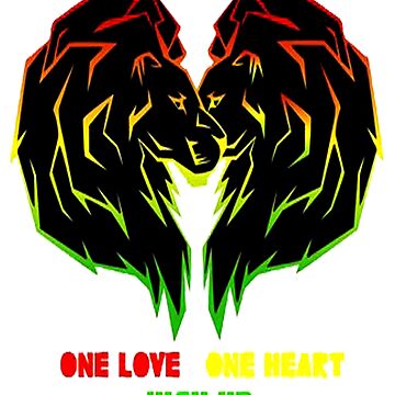 "One love one heart" Sticker for Sale by chadzlee | Redbubble