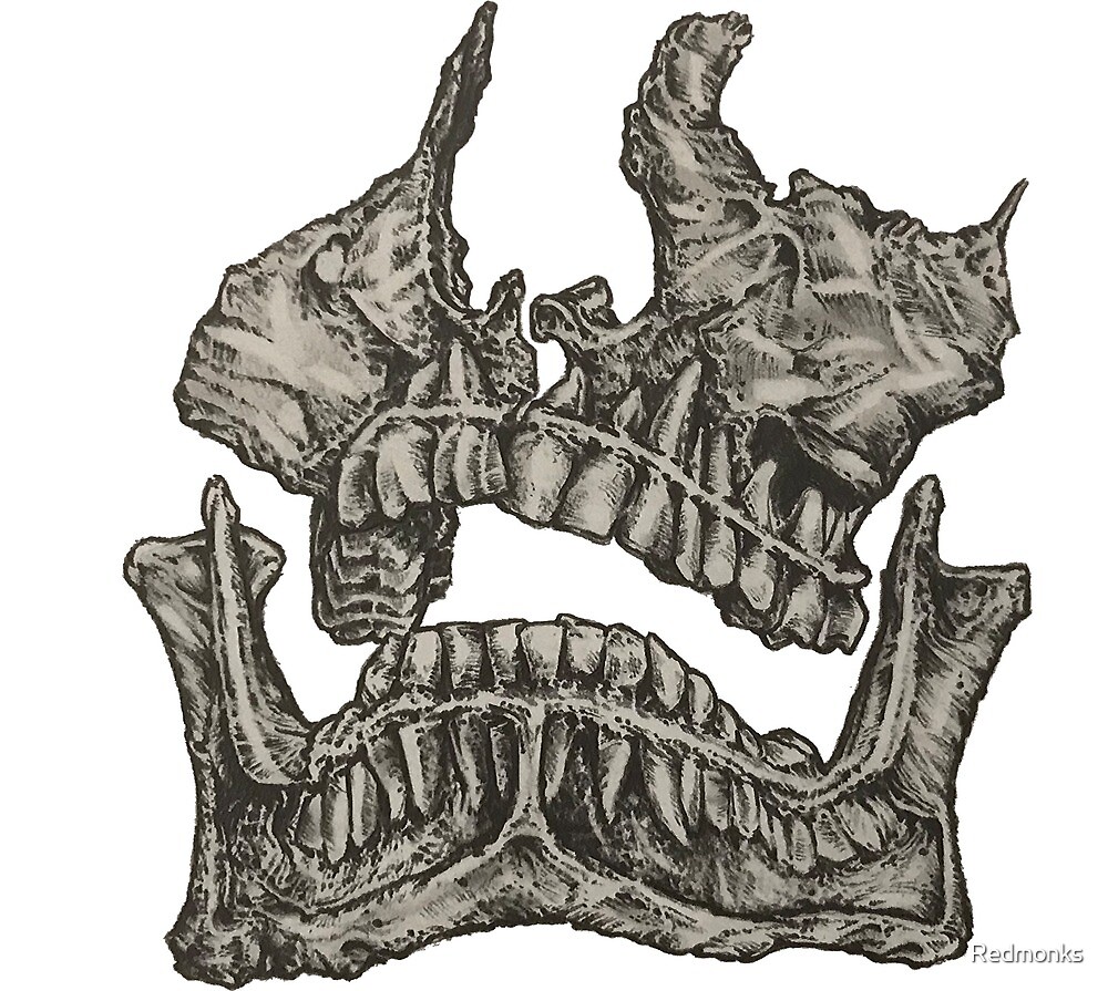 "Exploding Human Skull" by Redmonks | Redbubble