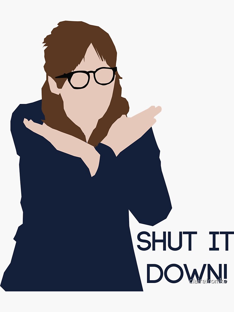 "Shut it Down! New Girl" Sticker by clairefromke | Redbubble