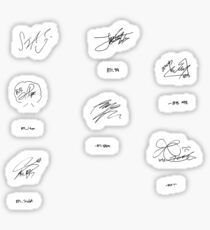 Bts Signatures Stickers | Redbubble