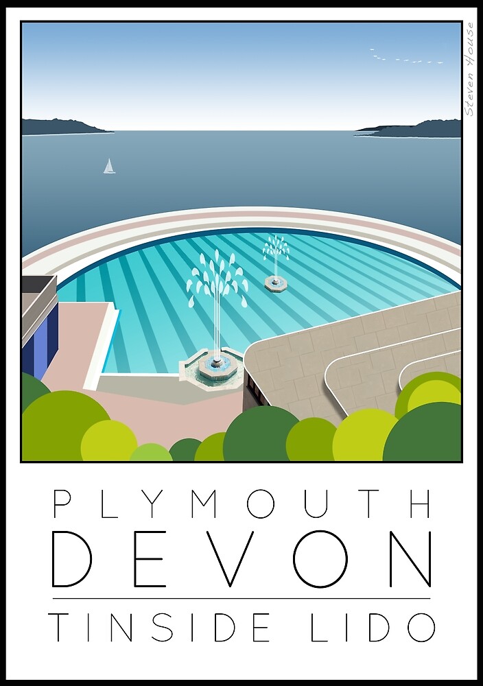 "Lido Poster Plymouth Tinside" by Steven House | Redbubble