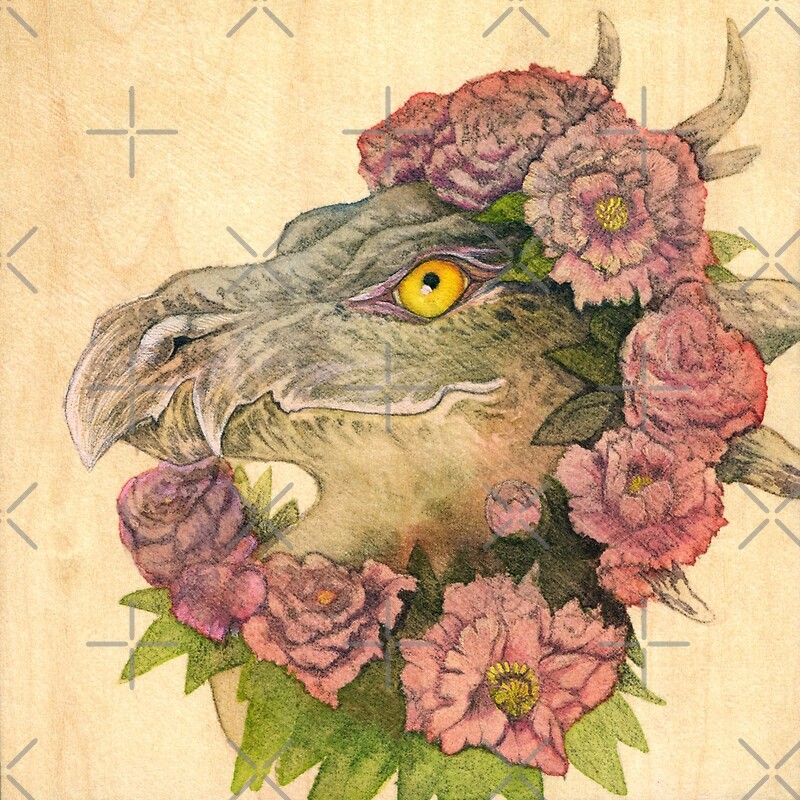 "Knight of Peonies" by LauraGarabedian | Redbubble