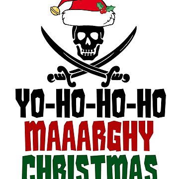 "Pirate Christmas Pun Yo Ho Ho Ho" Sticker for Sale by elishamarie28 ...
