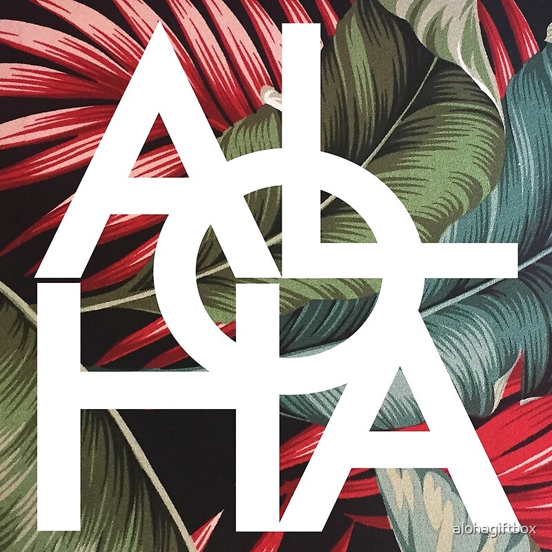 "Hawaii Aloha Modern Print Island Design" by alohagiftbox | Redbubble