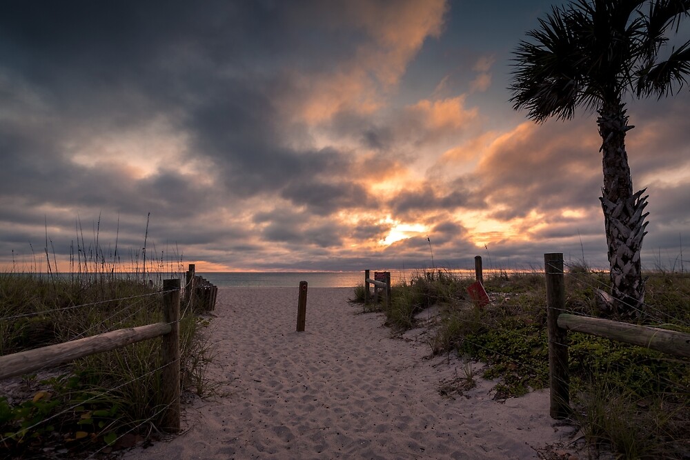 "Sunset Beach Path" by peaceriverphoto | Redbubble