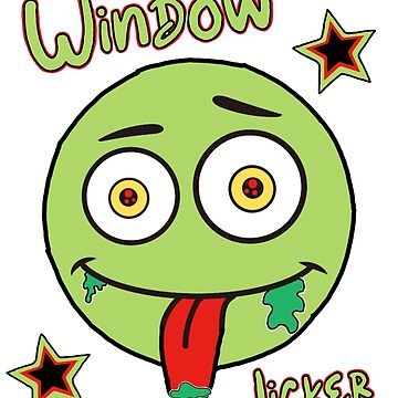 "Funny Window Licker Lips" Sticker for Sale by GarnersDesigns | Redbubble