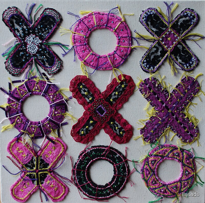 "tic tac toe Original art work" by linsads | Redbubble