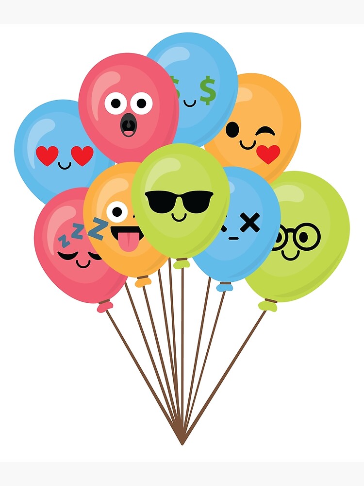 "Balloon Emoji " Art Print by HippoEmo | Redbubble