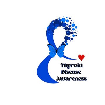 "Thyroid Disease Awareness" Sticker for Sale by AngelwhiteLite | Redbubble