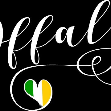 "Offaly County Colours Flag Heart, Uíbh Fhailí, Ireland, Irish" Tote ...