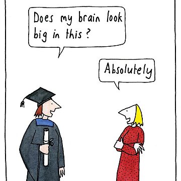 "Graduation Brain" Sticker for Sale by judyhoracek | Redbubble