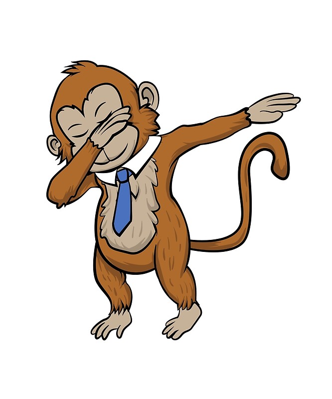 "Dabbing Monkey" Canvas Prints by MileHighTees | Redbubble