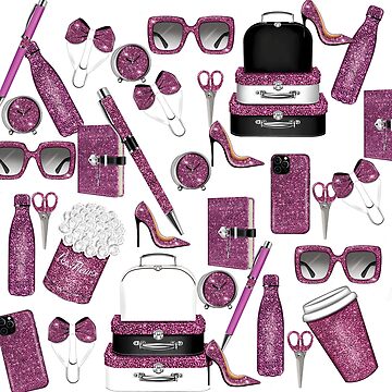 "Pink & Purple Glitter cool fashionable items" Sticker by ORIGENcreate ...