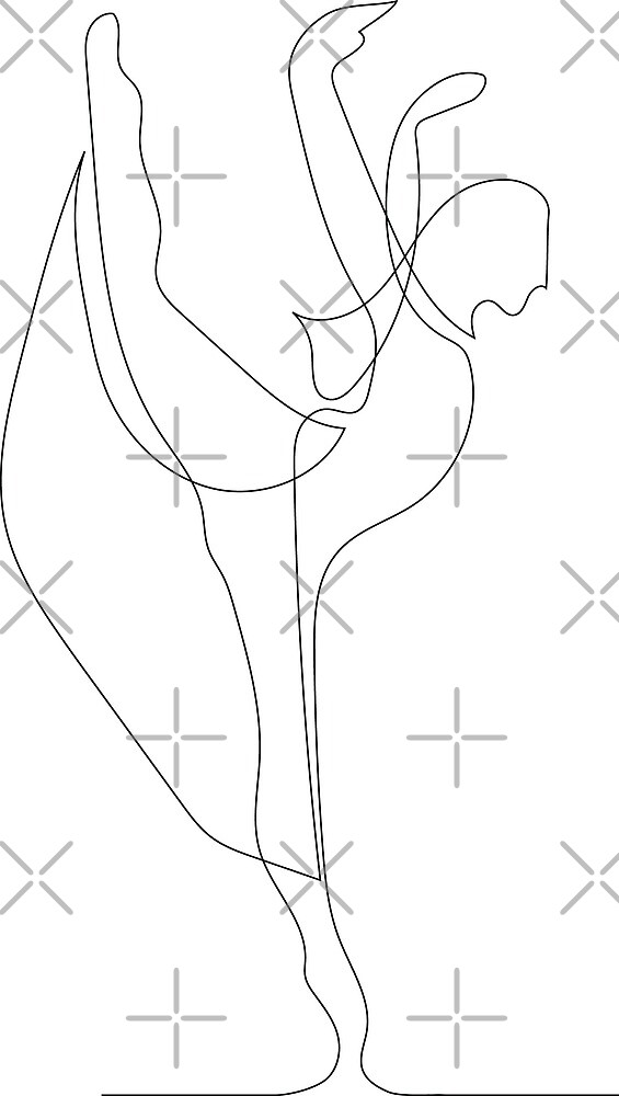 "Dancer - One Line Drawing" by bbnessa | Redbubble