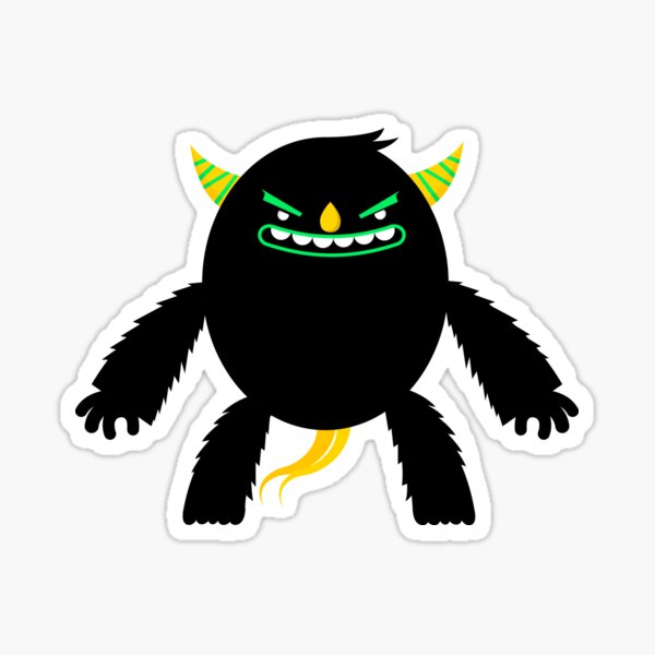 Black Monster Terror Stickers | Redbubble