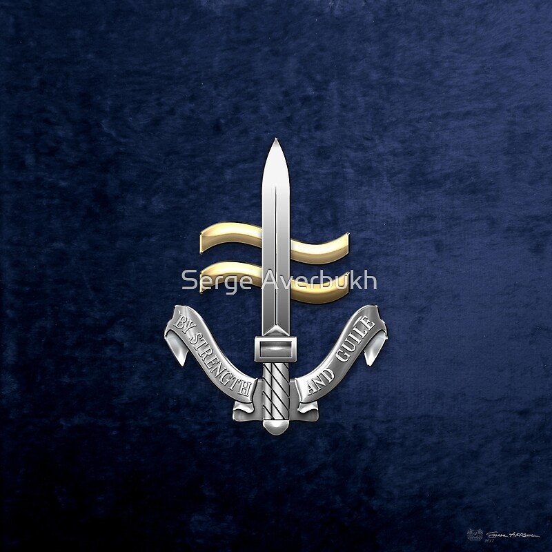 "Special Boat Service - SBS Badge over Blue Velvet" by Serge Averbukh ...