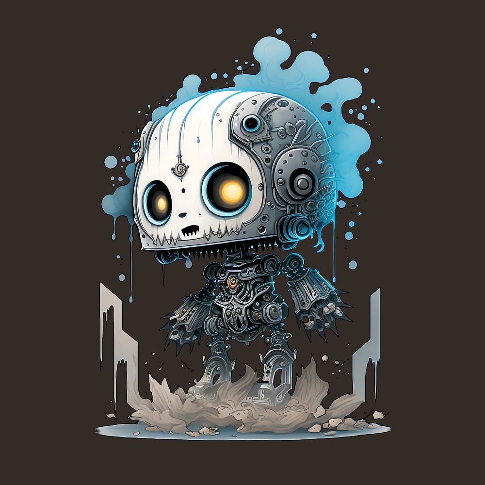 "Adorable Chibi Mechanoid Monster - Armored Skeleton" by DreamsGD ...