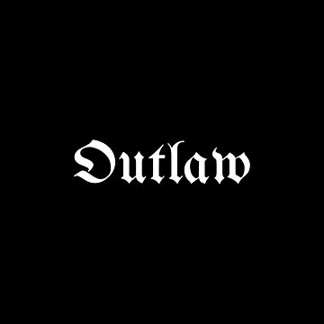 "Outlaw lettering biker rocker motorcycle" Classic T-Shirt by Bearded ...
